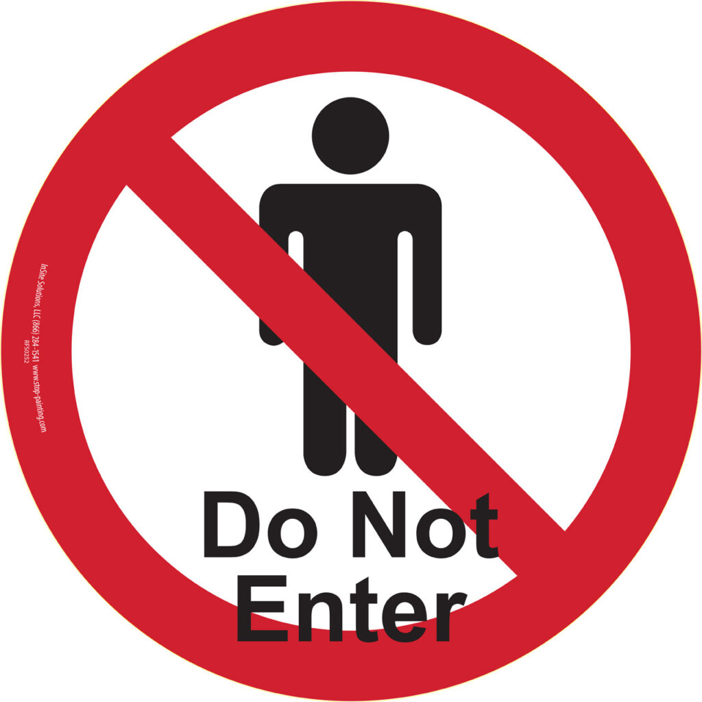 Floor sign - Do not enter 45cm with man - Easy Marking