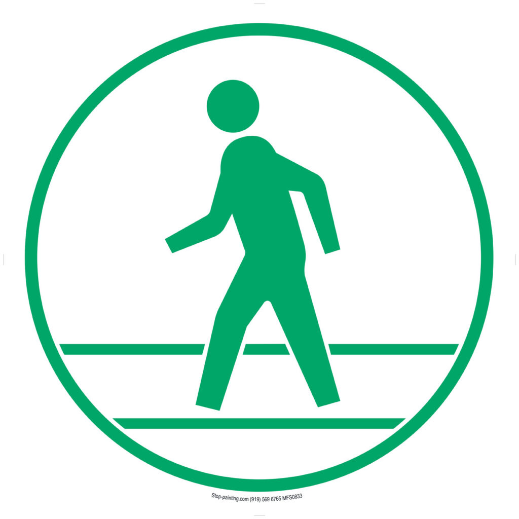 Floor sign - Green pedestrian 45cm - Easy Marking